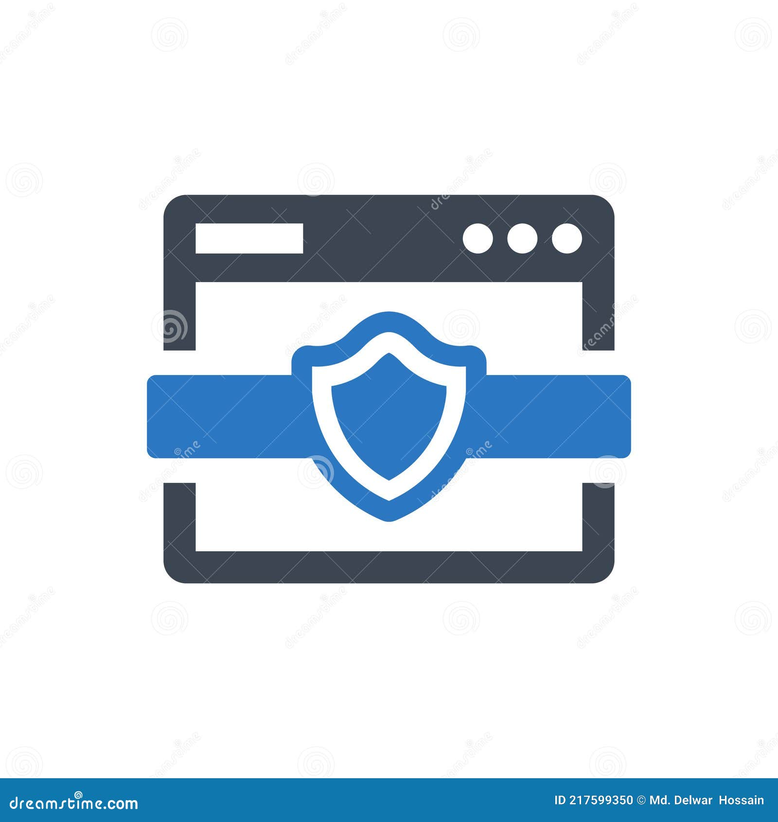 Web security icon stock vector. Illustration of shield - 217599350