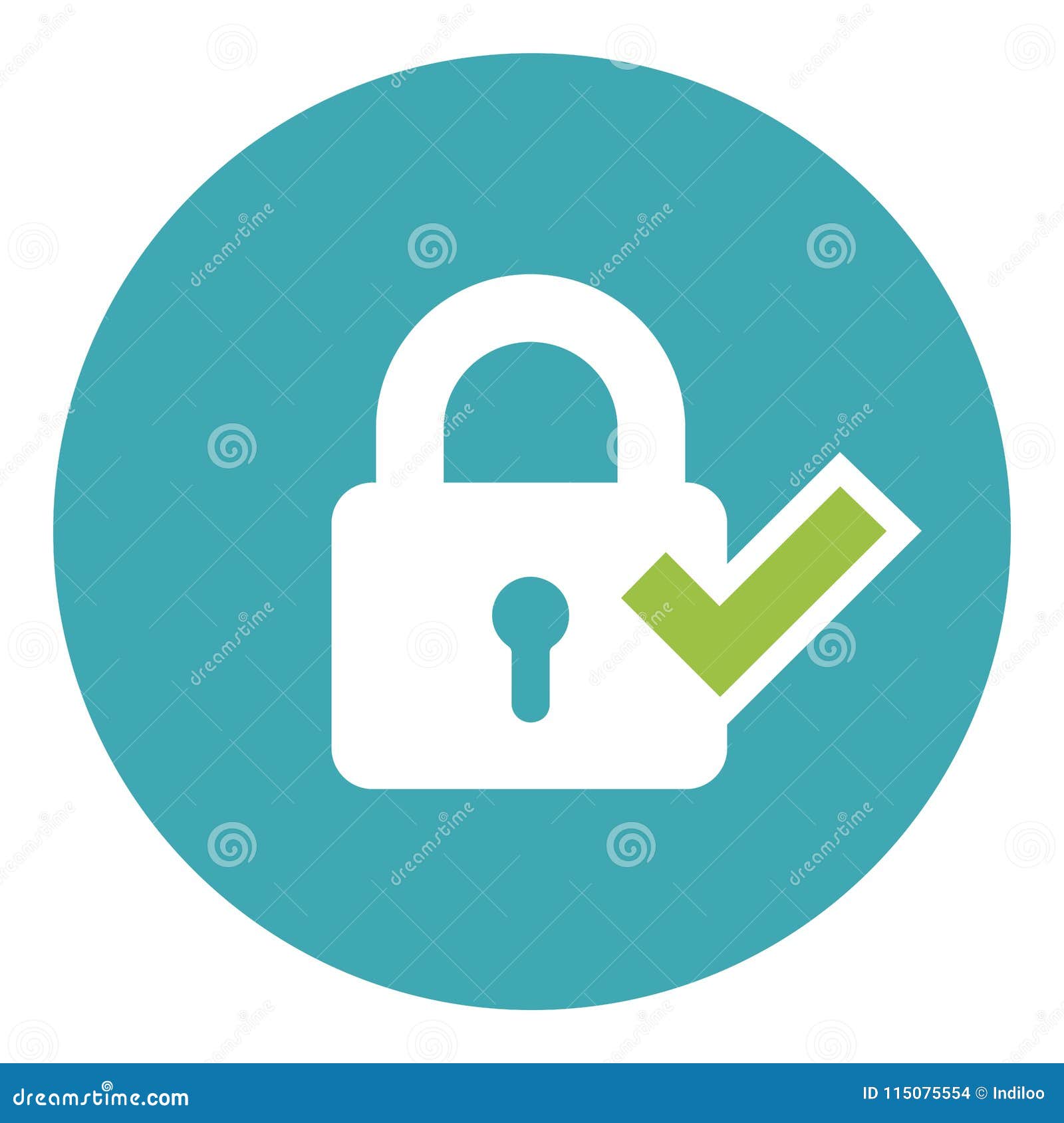 Web Security Lock Icon stock illustration. Illustration of padlock ...