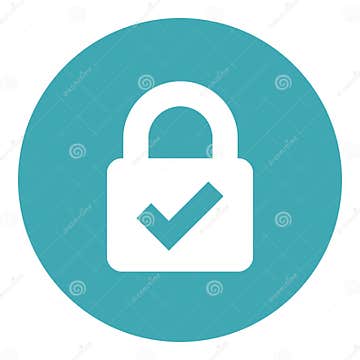 Web Security Lock Icon stock illustration. Illustration of badge ...
