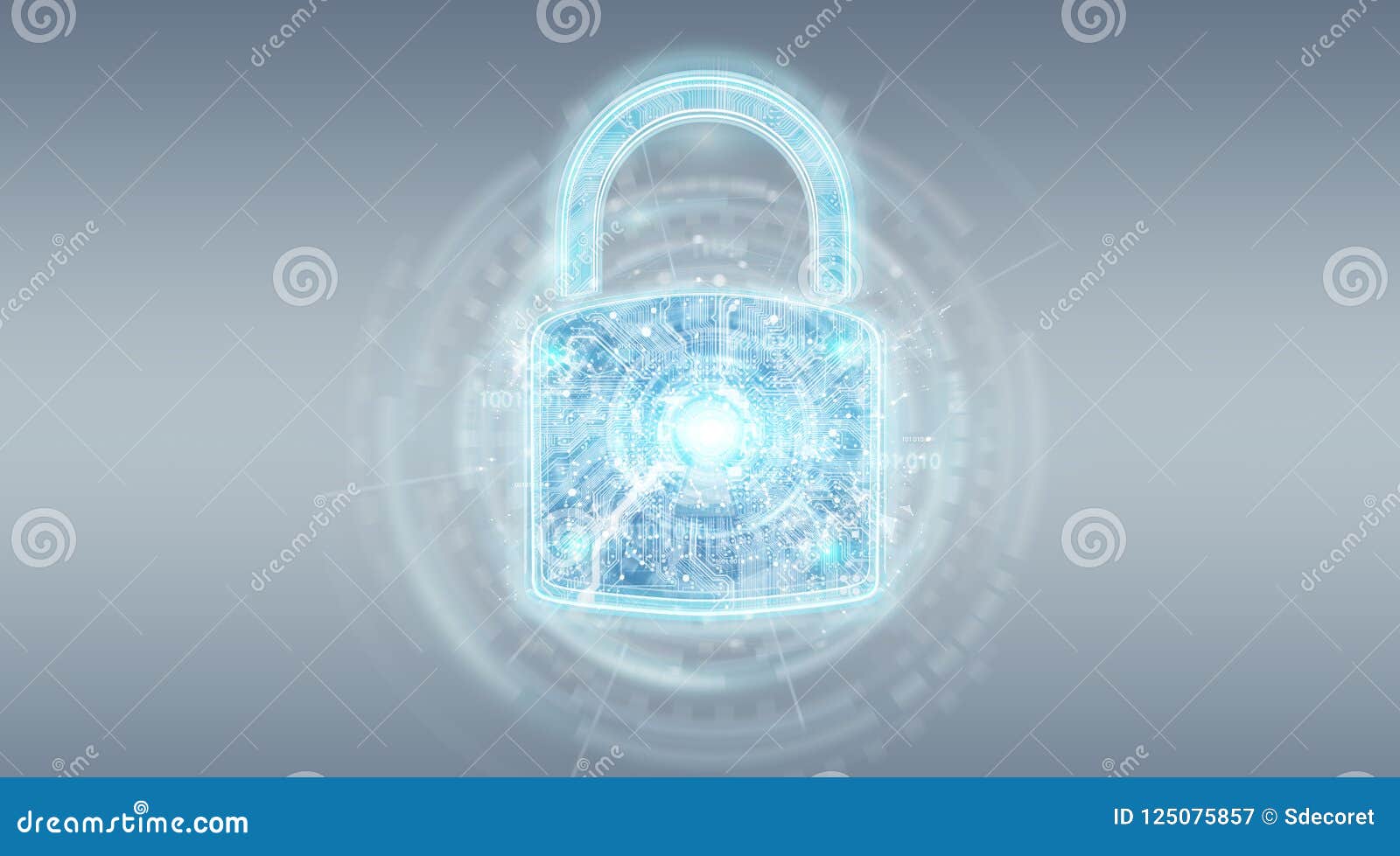 Web Security Protection Background 3D Rendering Stock Illustration ...