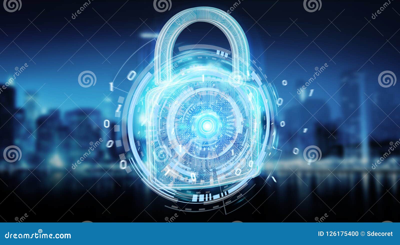 Web Security Protection Background 3D Rendering Stock Illustration ...