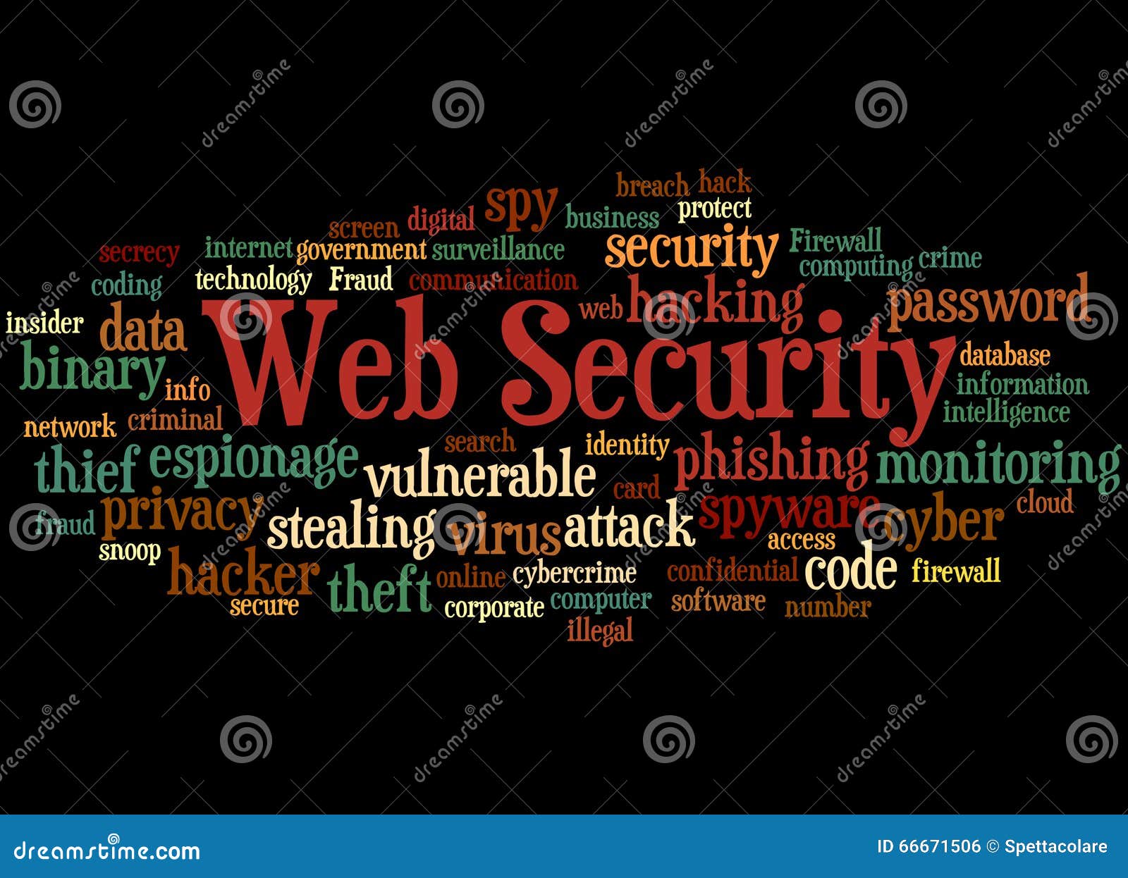 Web Security, Word Cloud Concept 7 Stock Illustration - Illustration of ...