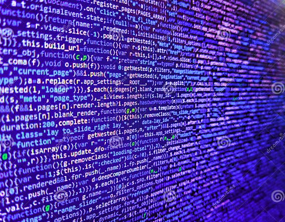 Web Server Data On A Monitor Abstract Computer Script Code Modern 5230