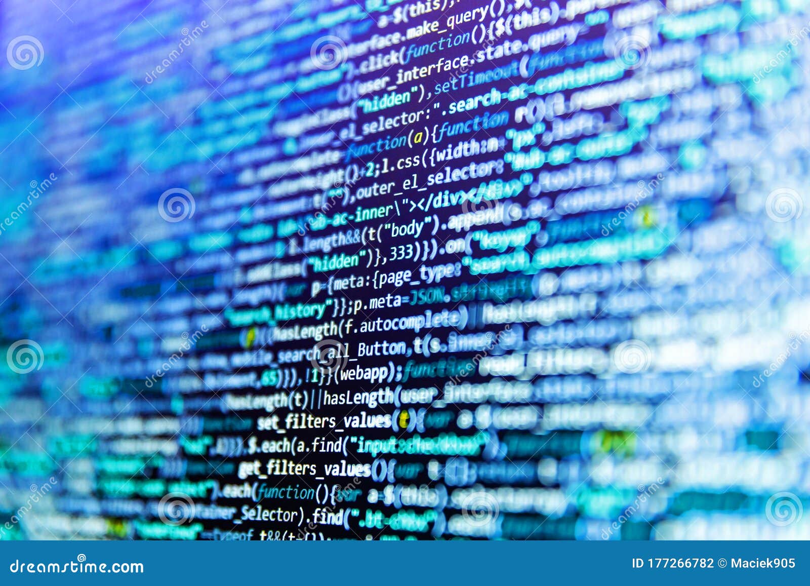 Web Server Data On A Monitor Big Data Storage And Cloud Computing Representation Software