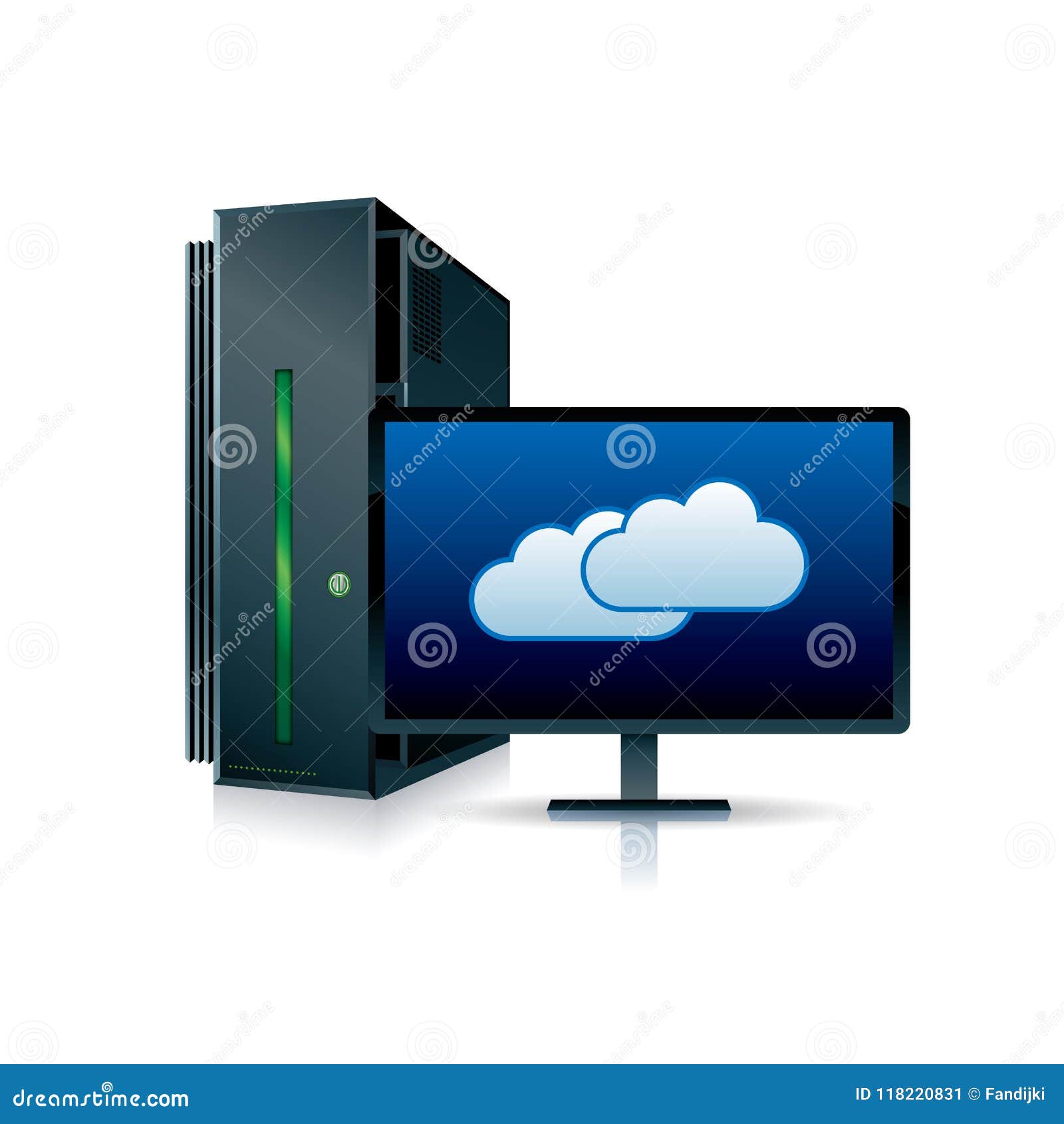 Web server dibujado vector ilustración del vector. Ilustración de sitio ...