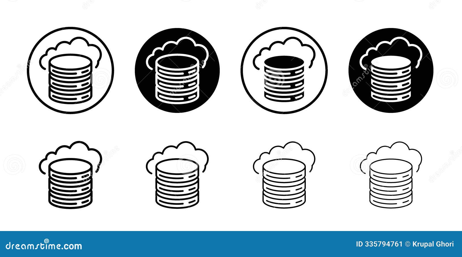 Web Server Icon Logo Set Vector Stock Vector - Illustration of ...