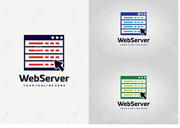 Web Server Logo Design Template Stock Vector - Illustration of design ...