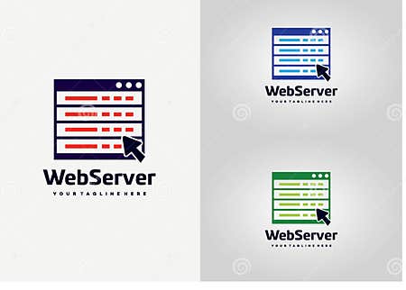 Web Server Logo Design Template Stock Vector - Illustration of design ...