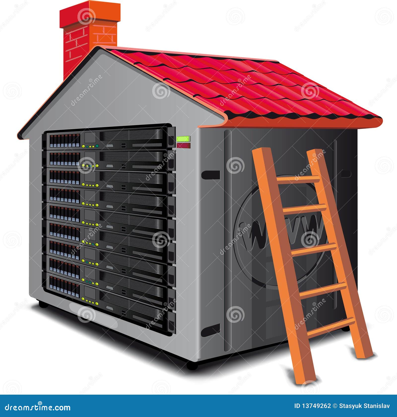 Web server rack stock vector. Illustration of internet - 13749262