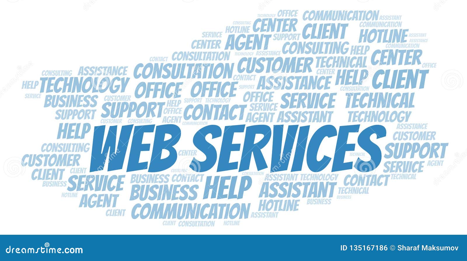 Web Services word cloud stock illustration. Illustration of consulting ...