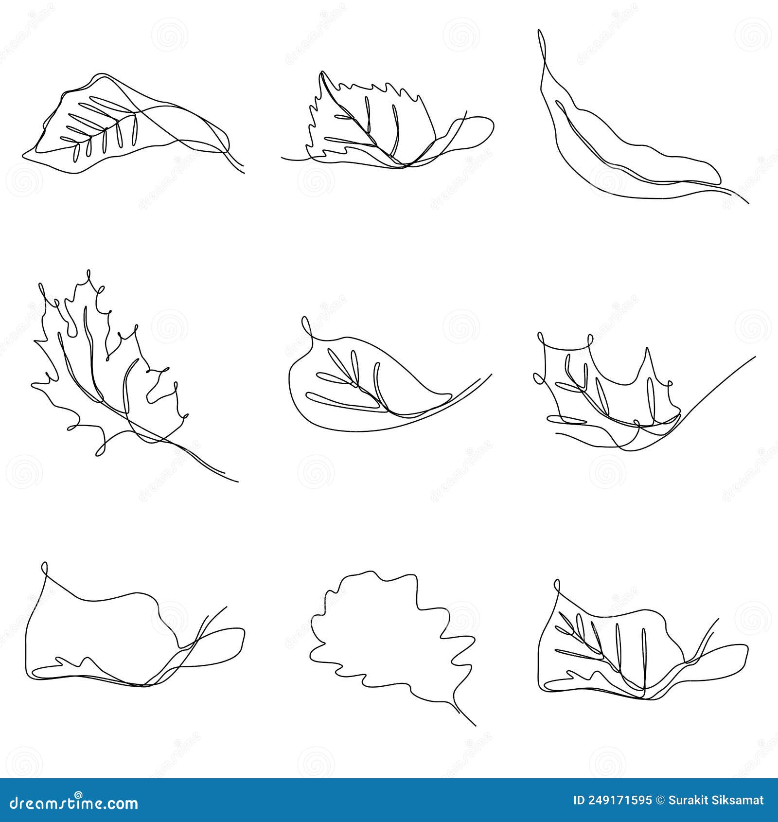 Set of Continuous One Line Illustration Stock Vector - Illustration of ...