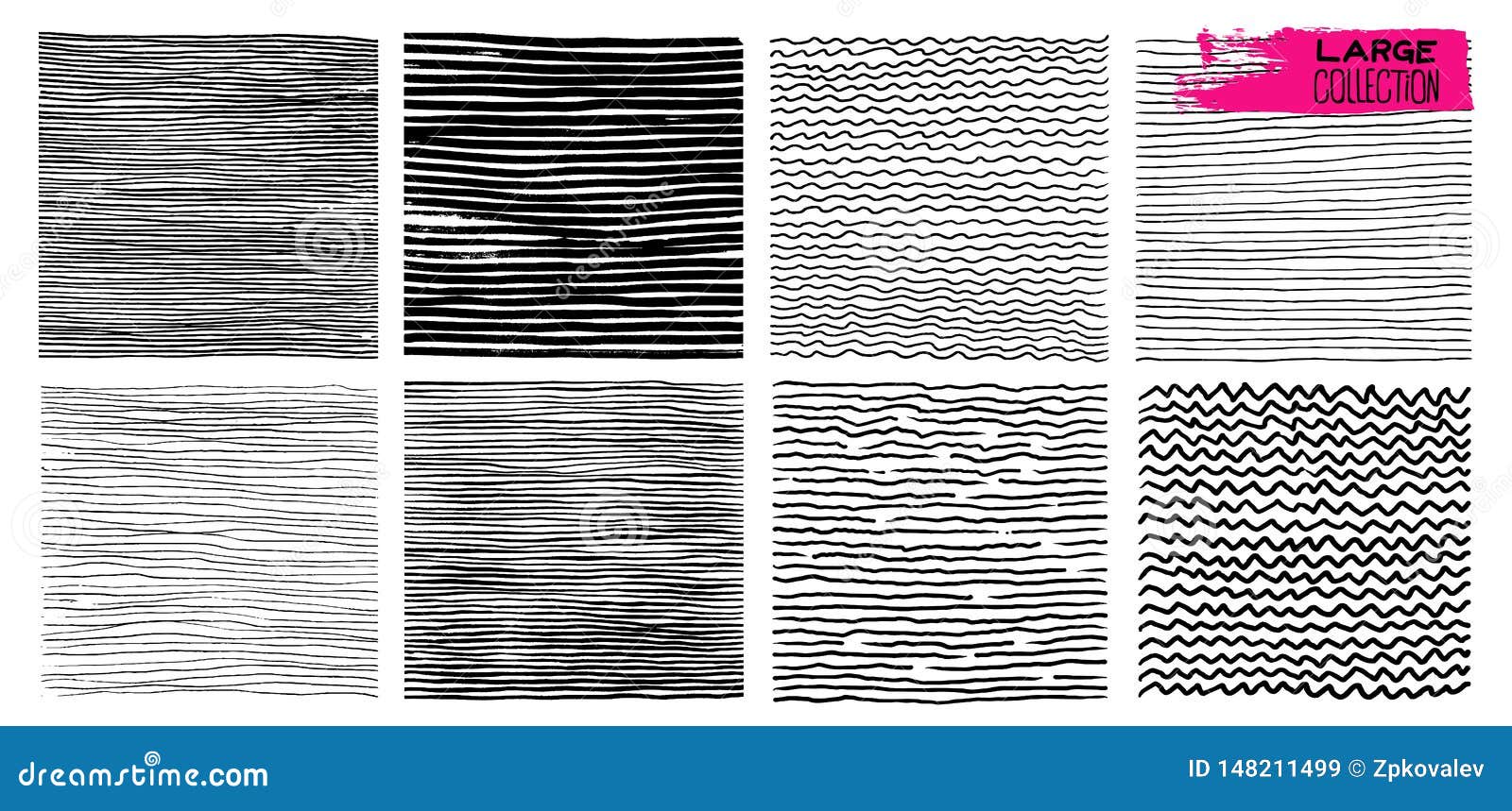 Set of Hand Drawn Pattern with Abstract Hand Drawn Lines, Strokes ...