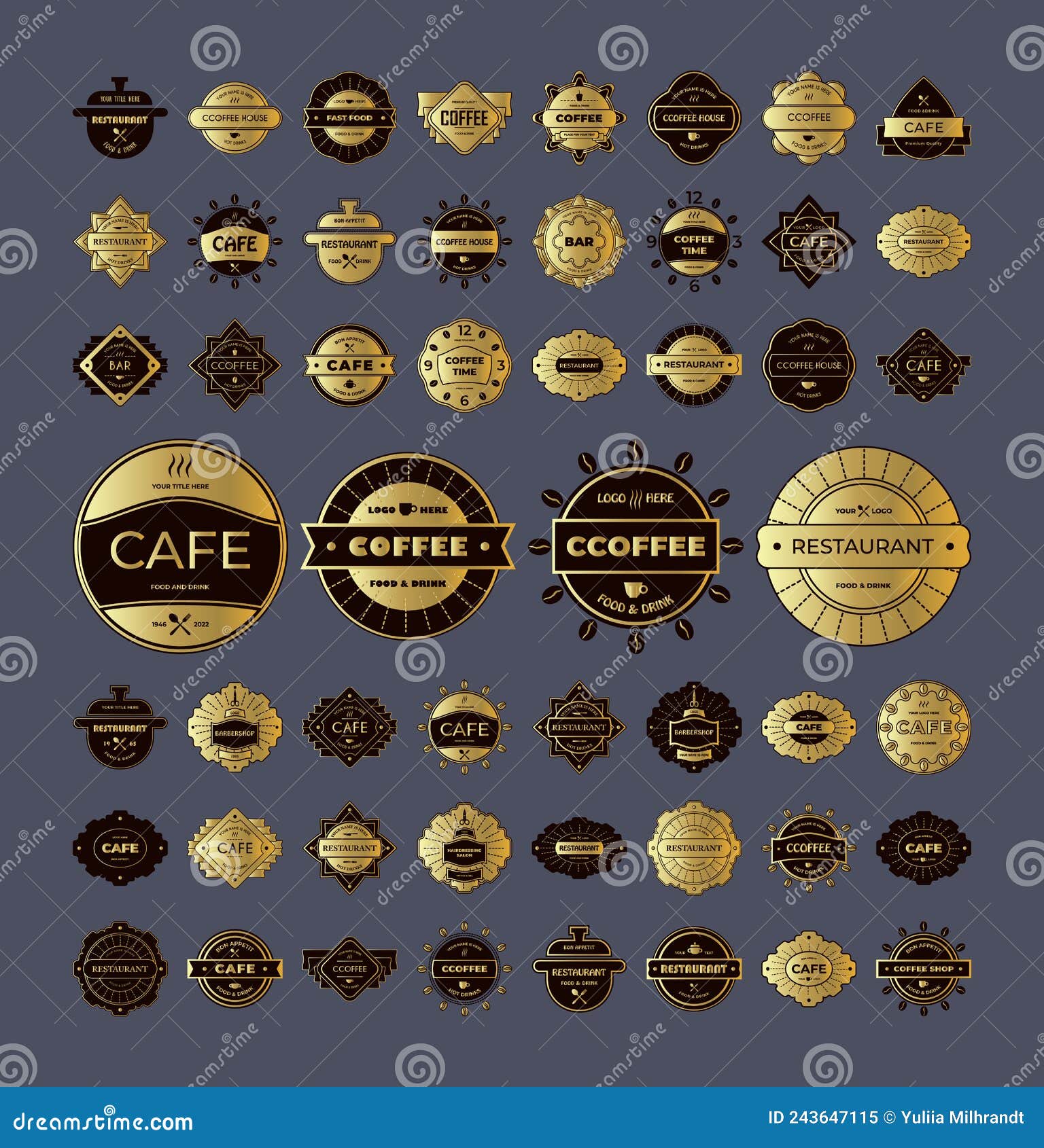 A Set of Icons, Symbols for an Emblem, Label, Brand Style. Stock ...