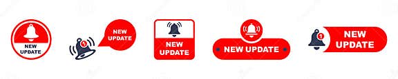 Set of New Update Vector Icons. New Improved Stock Illustration ...