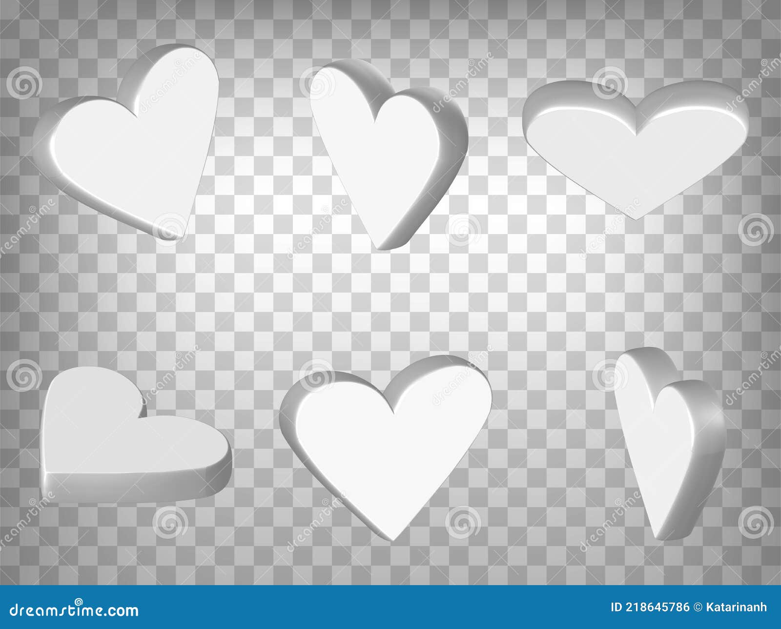 Set Of Perspective Projections 3d Hexagonal Prisms Model Icons On ...