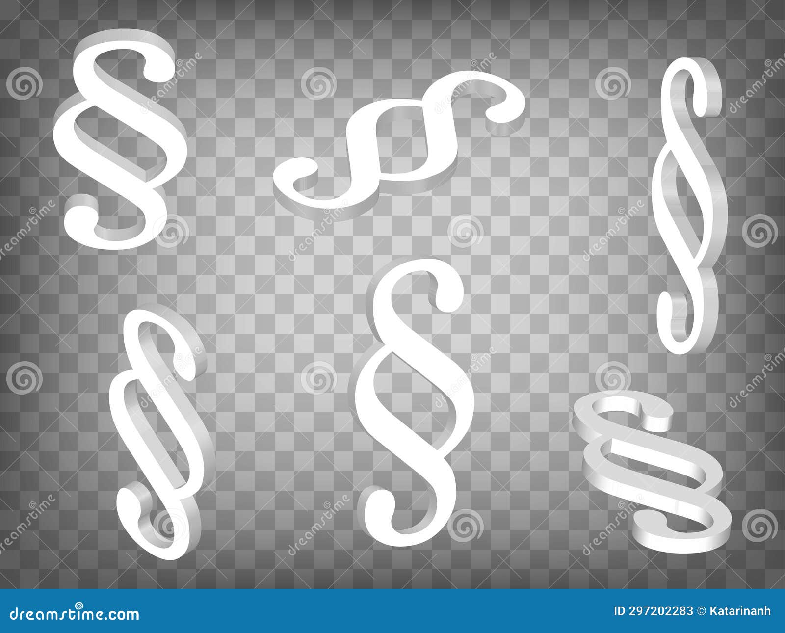 Set Of Perspective Projections 3d Warning Stop Symbol On Transparent ...