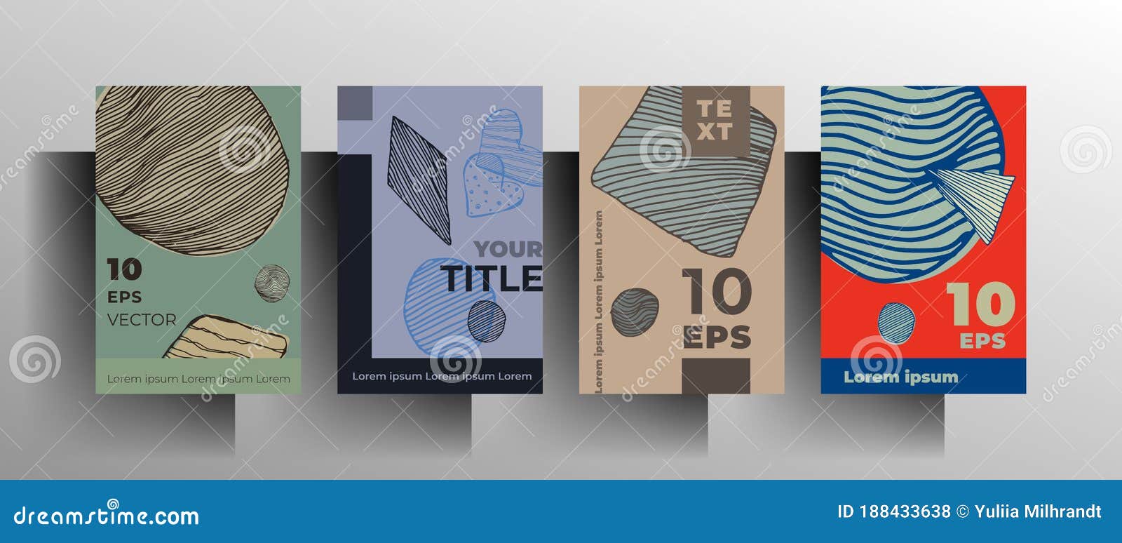 Cover for a Book, Magazine, Catalog, Booklet, Poster, Brochure, Set of ...