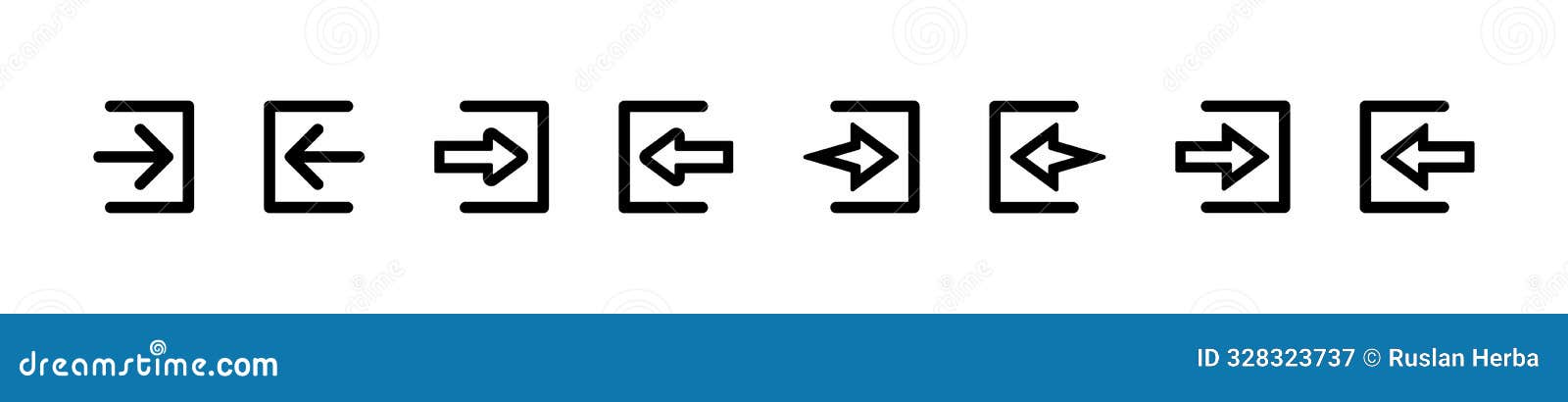 Set of Sign in and Sign Out Vector Icons. Login and Exit for User ...