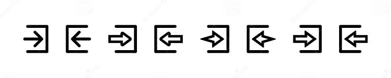 Set of Sign in and Sign Out Vector Icons. Login and Exit for User ...