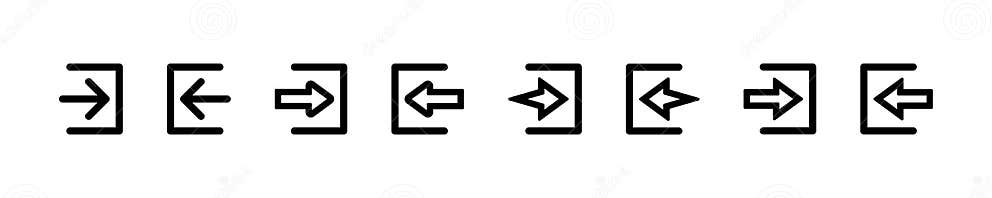 Set of Sign in and Sign Out Vector Icons. Login and Exit for User ...