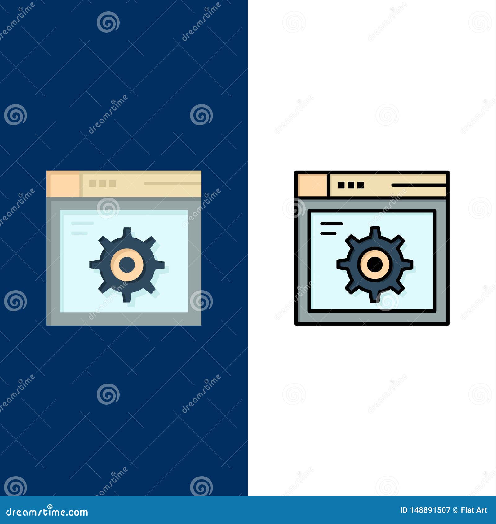 Web, Setting, Gear, Internet Icons. Flat and Line Filled Icon Set ...