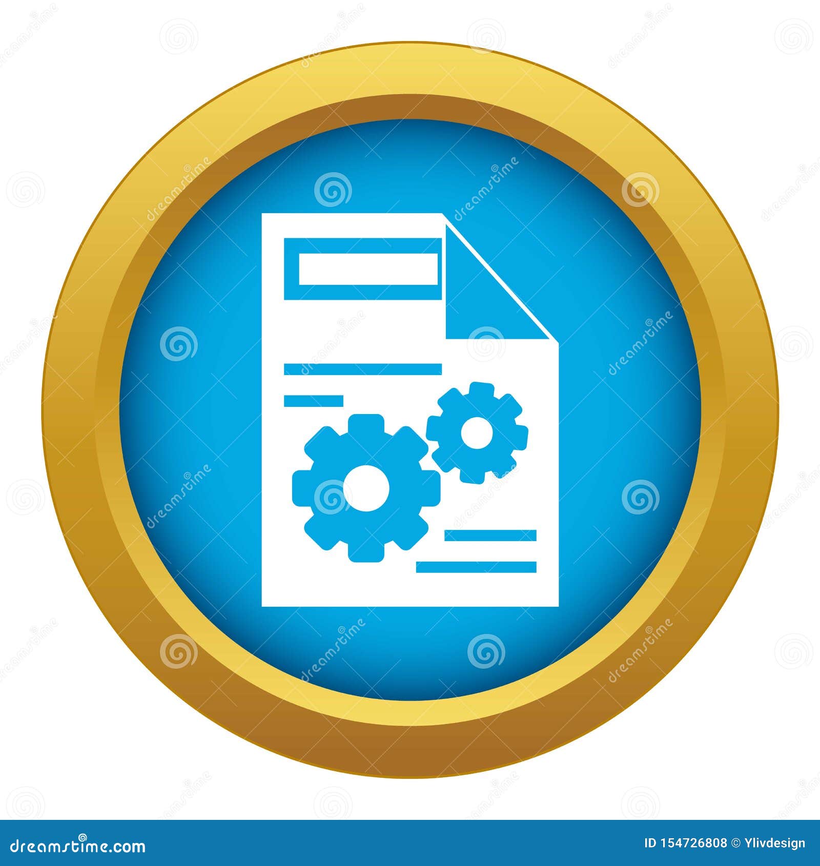 Web Setting Icon Blue Vector Isolated Stock Vector - Illustration of ...