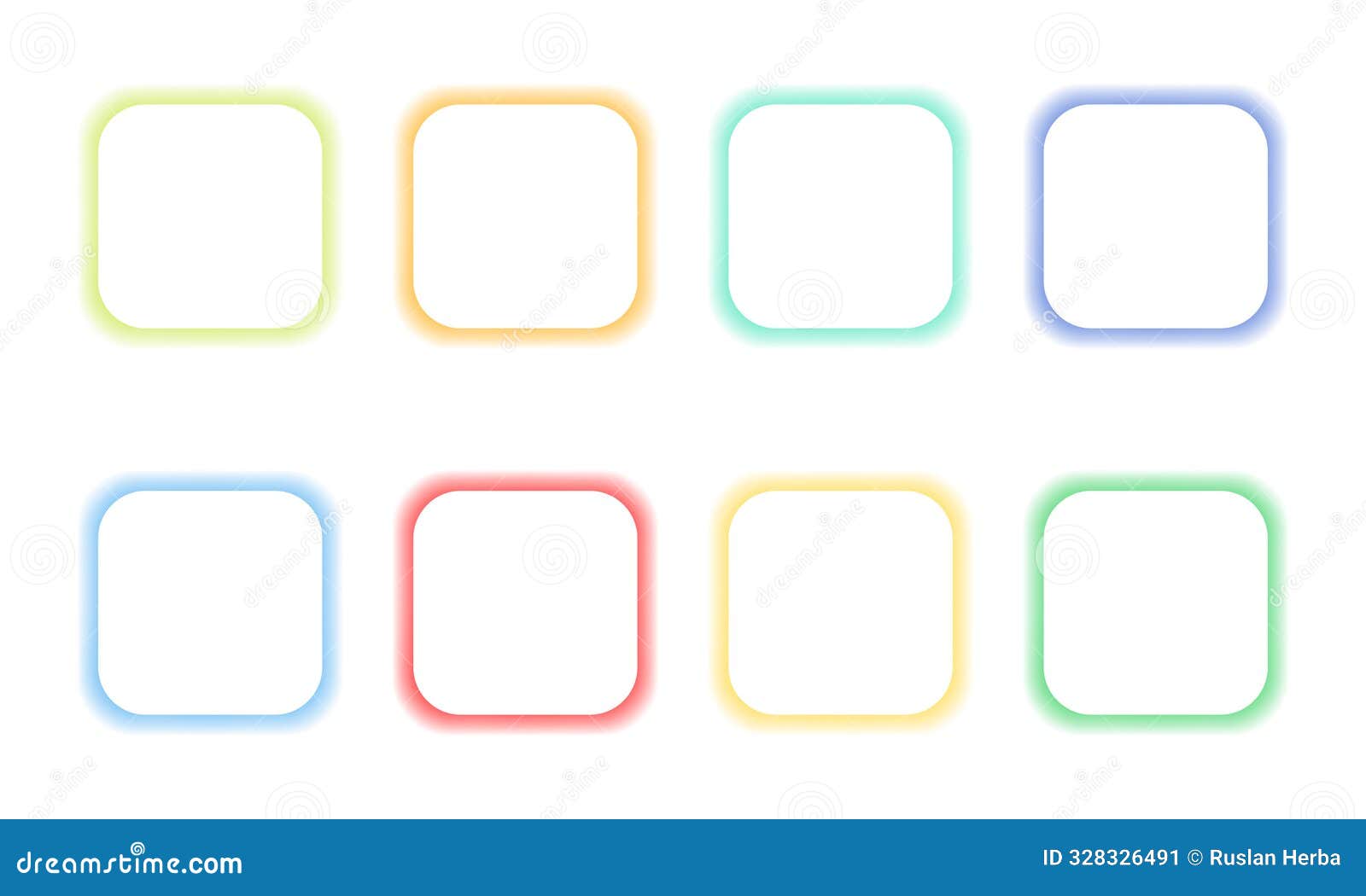 Glow Square Frame. Gold Luxury Banner Isolated On Transparent ...