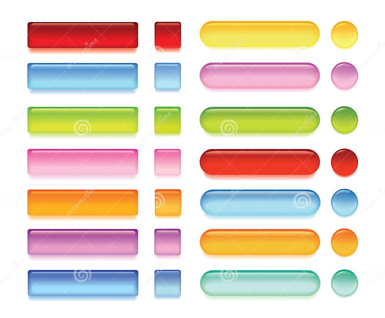 Web shiny buttons stock vector. Illustration of circle - 22789611