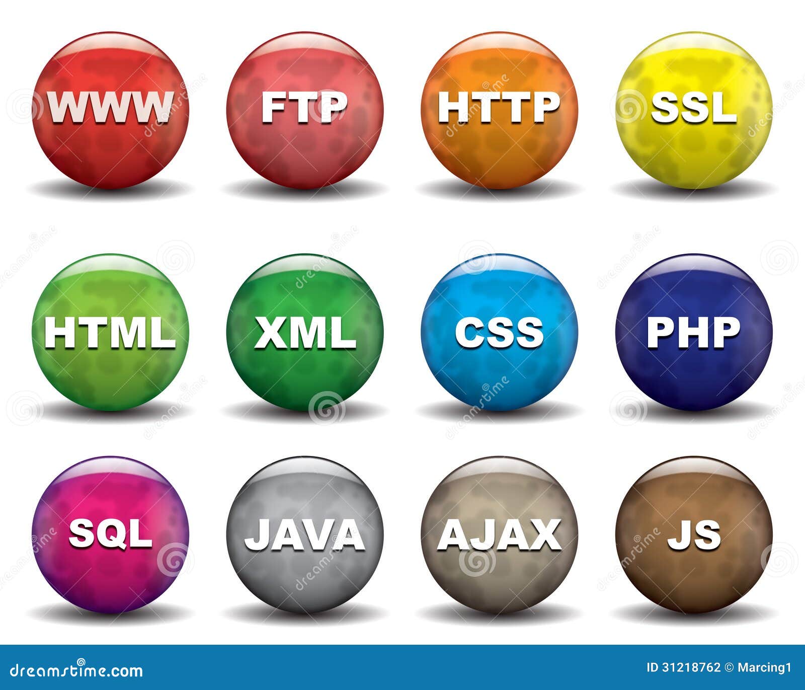 Web shortcut set stock photo. Image of technology, button - 31218762