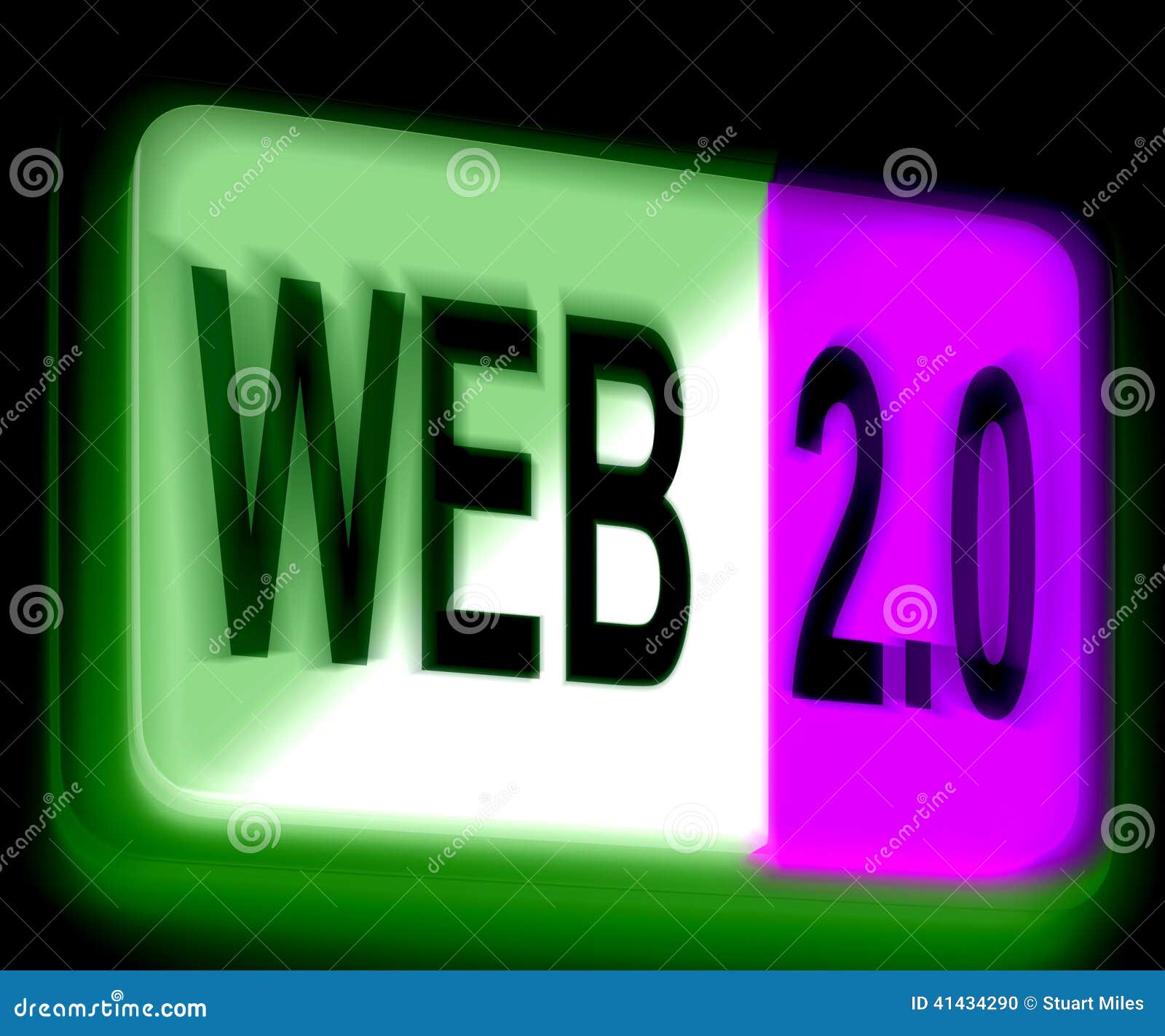 Web 2.0 Sign Means Dynamic User WWW Stock Illustration - Illustration ...