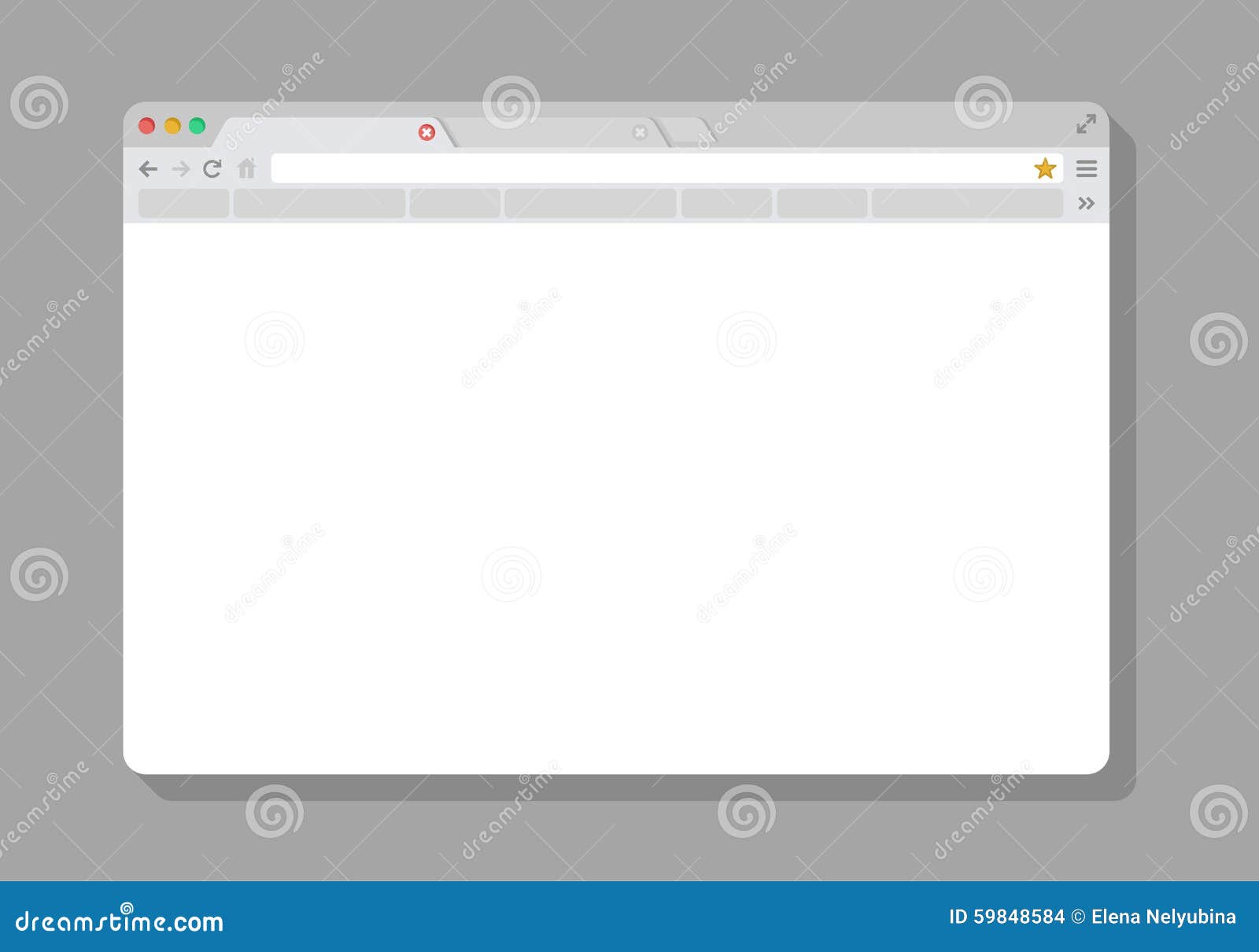 Web Simple Browser Window with Bookmark Stock Vector - Illustration of ...