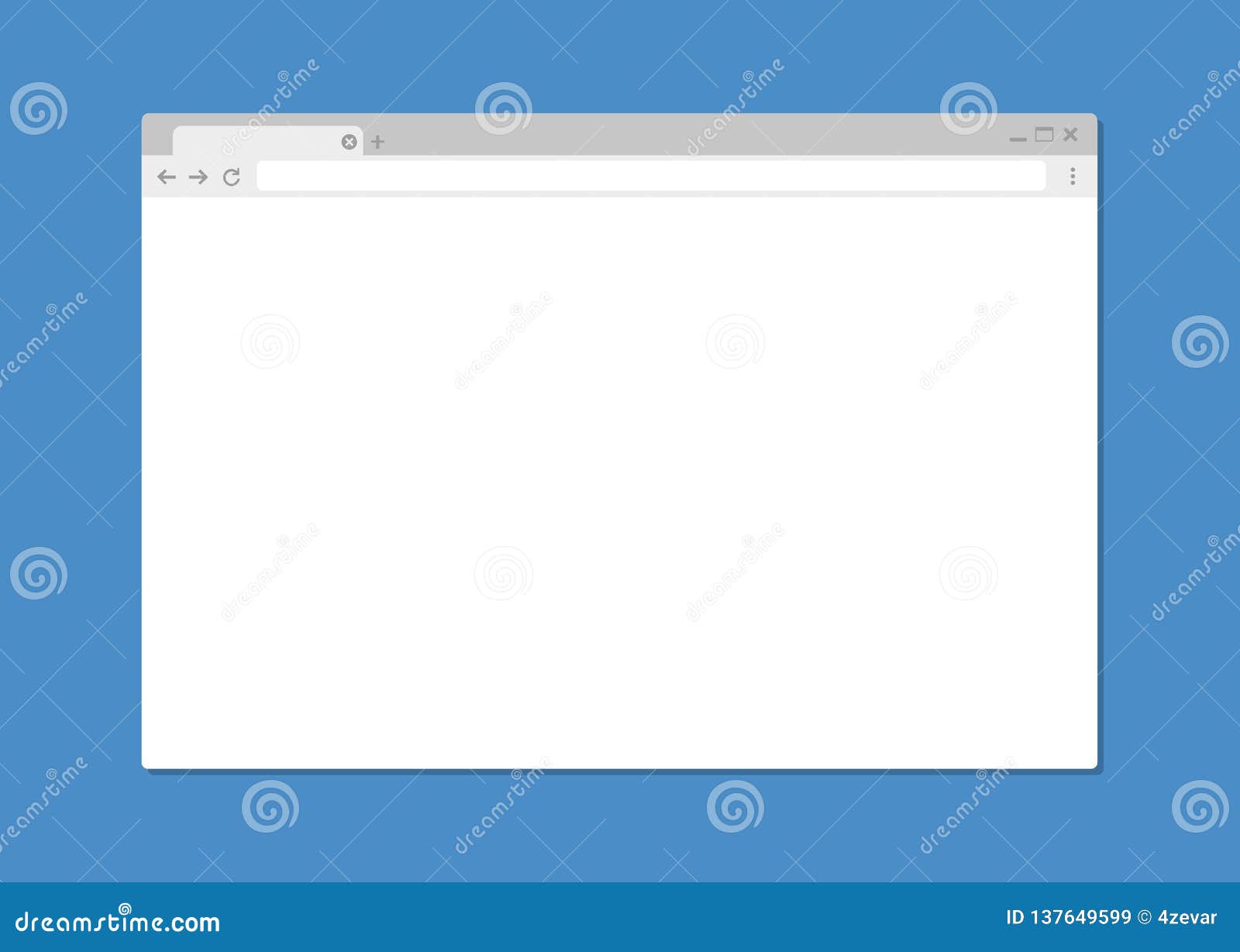 Simple Browser Window, Flat Vector Stock Vector - Illustration of ...