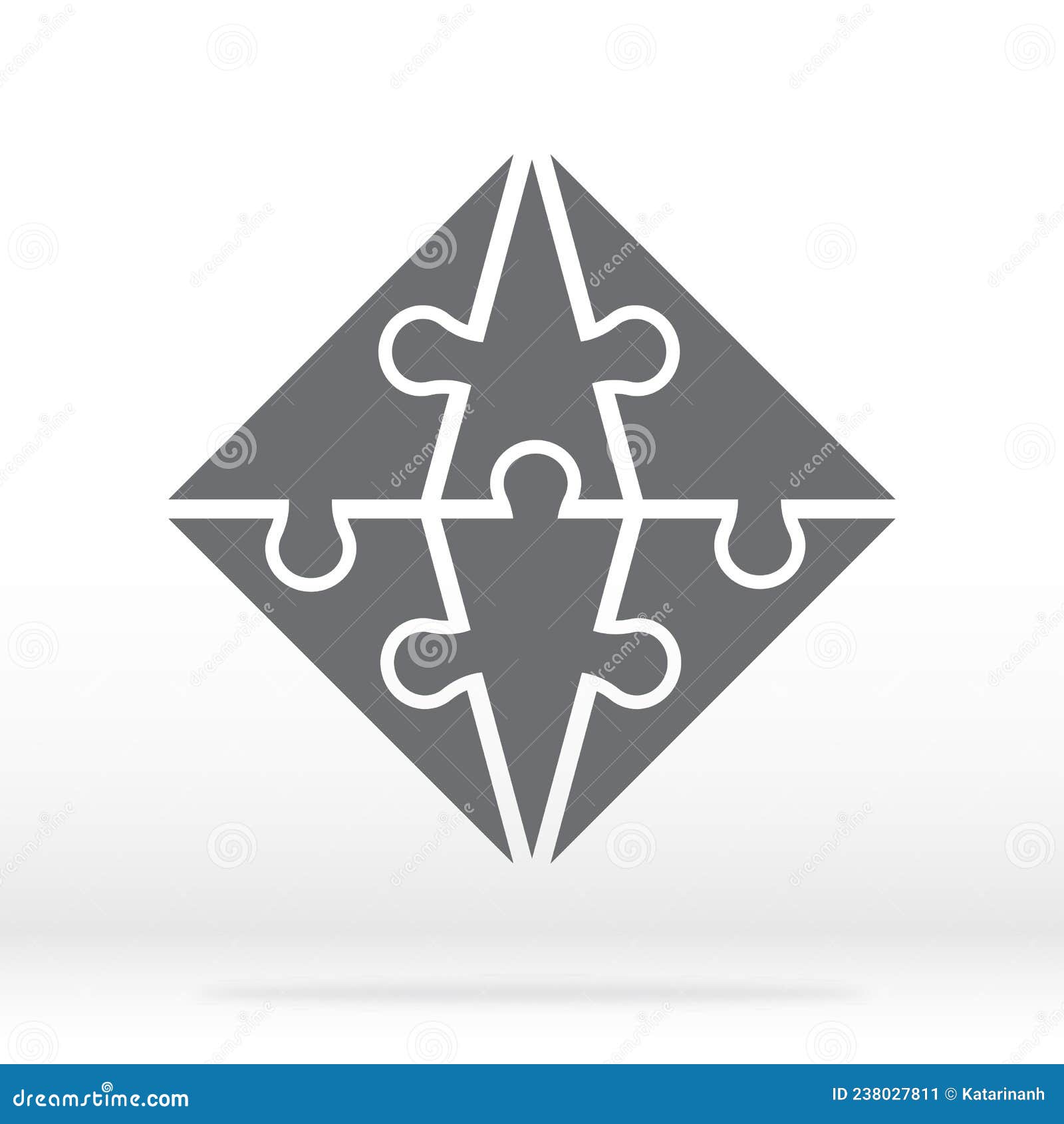 Puzzles And Triangle Box Template, Vector With Die Cut / Laser Cut ...