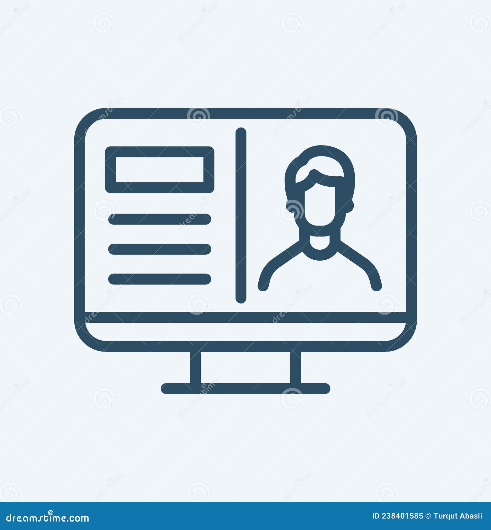 Web Site Account Profile Interface. Laptop Screen Stock Vector ...