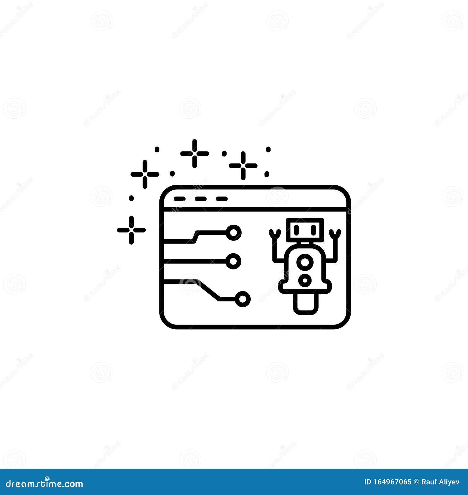 Web Site, Chip, Robot Icon. Element of Robotic Icon Stock Illustration ...