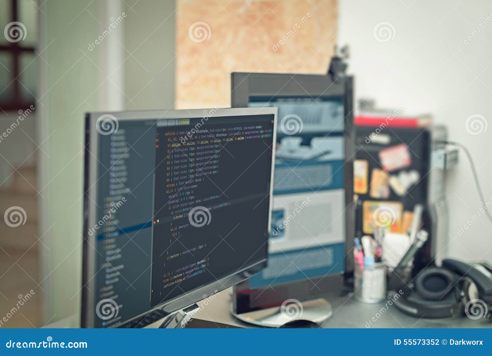 Web Site Codes On Computer Monitor Writing Programming Functions On Laptop Tensorflow Ai