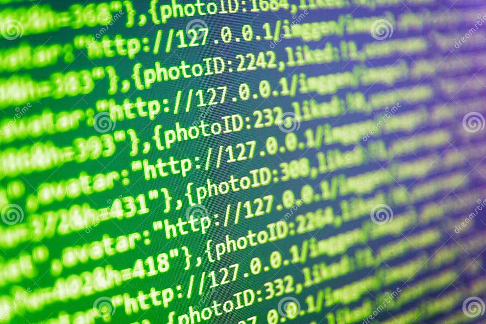 Web Site Codes on Computer Monitor. it Business Company Stock Photo ...