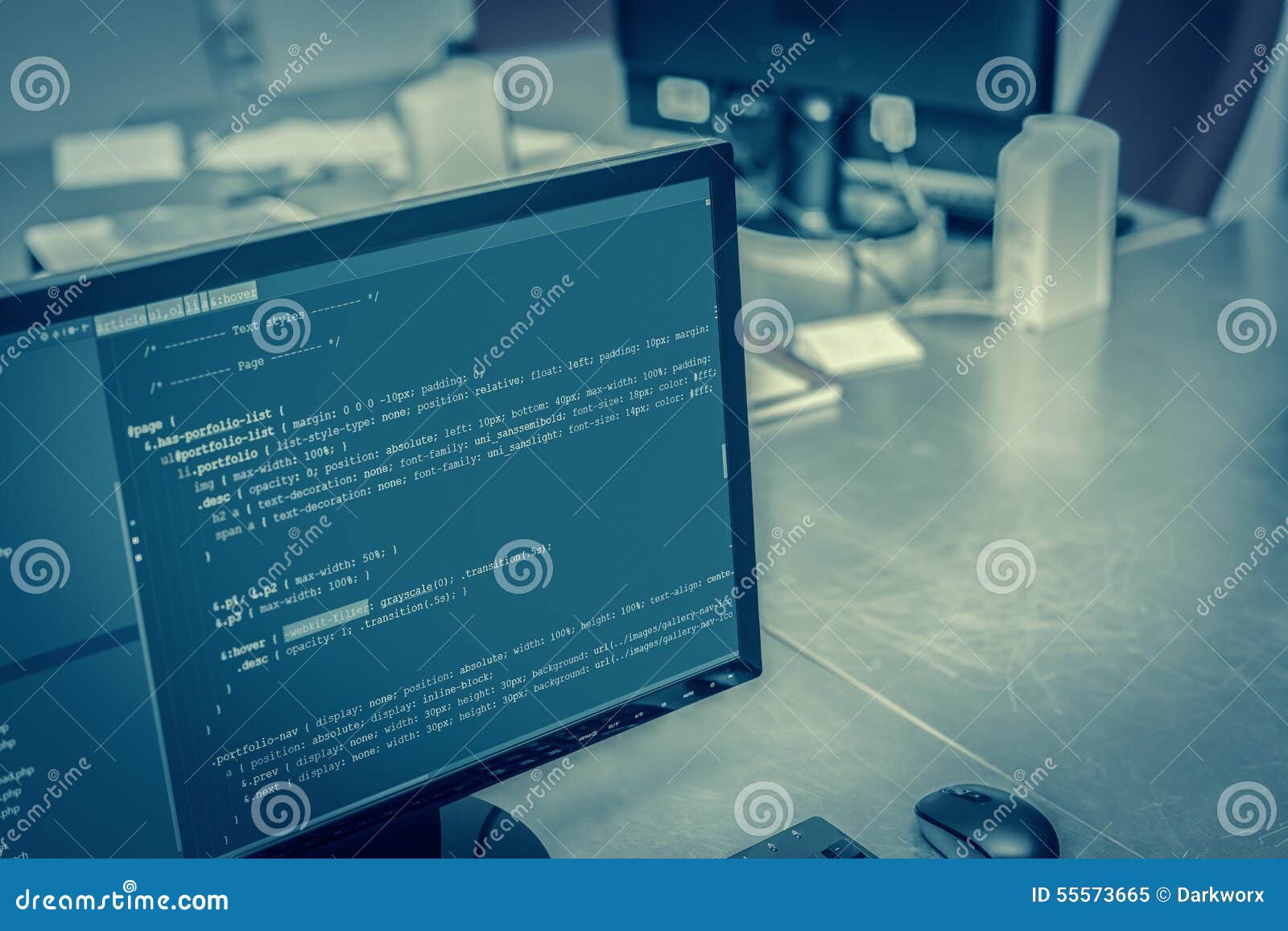 Web Site Codes On Computer Monitor Writing Programming Functions On Laptop Tensorflow Ai