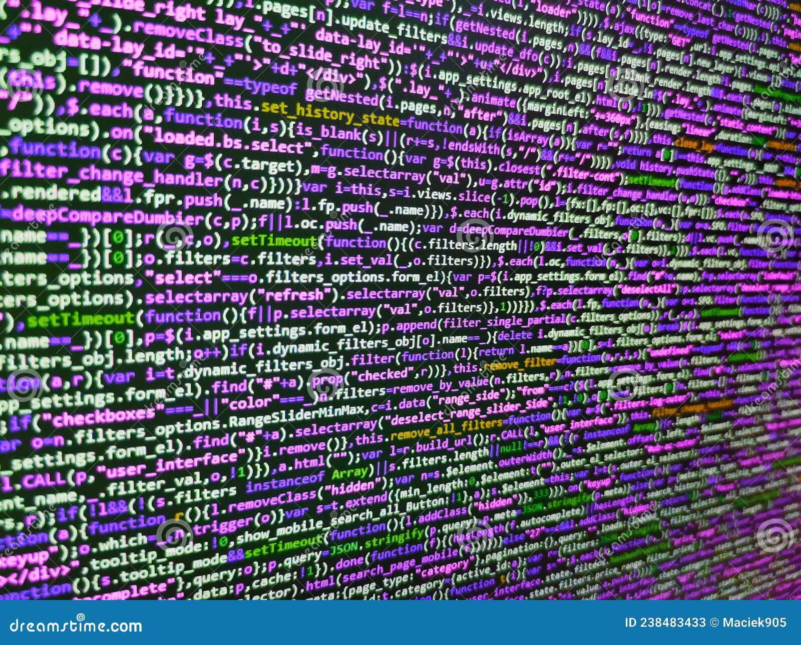 Web Site Codes On Computer Monitor Programming Code Abstract Technology Background Of Software