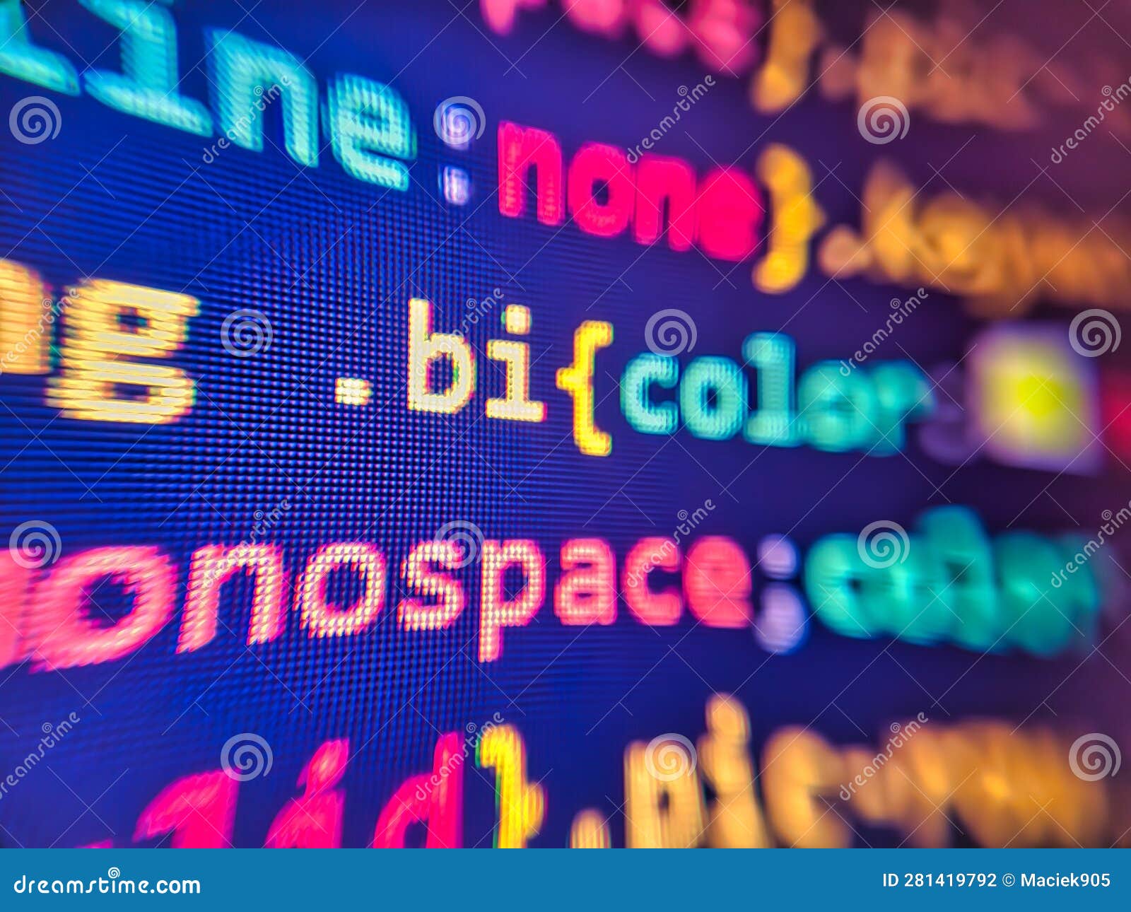Web Site Codes On Computer Monitor Software Developer Screen Background Source Code Script