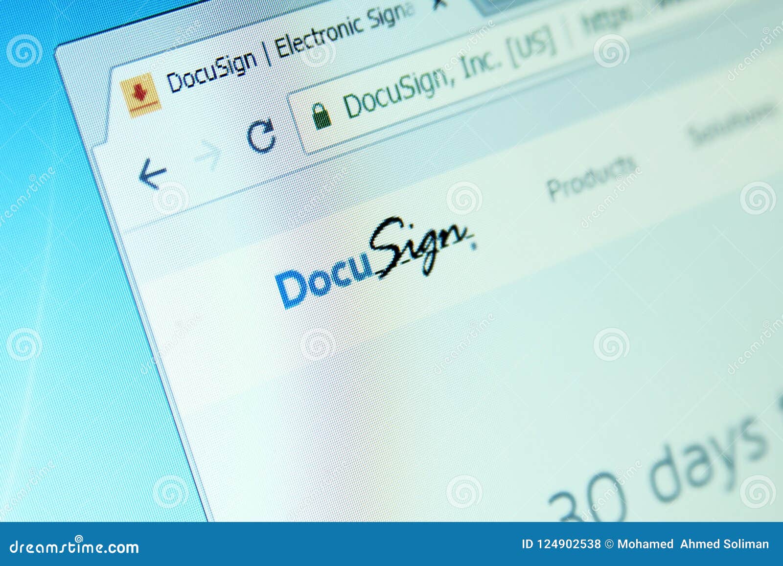 Web Site Da Empresa De DocuSign Foto de Stock Editorial - Imagem de ...