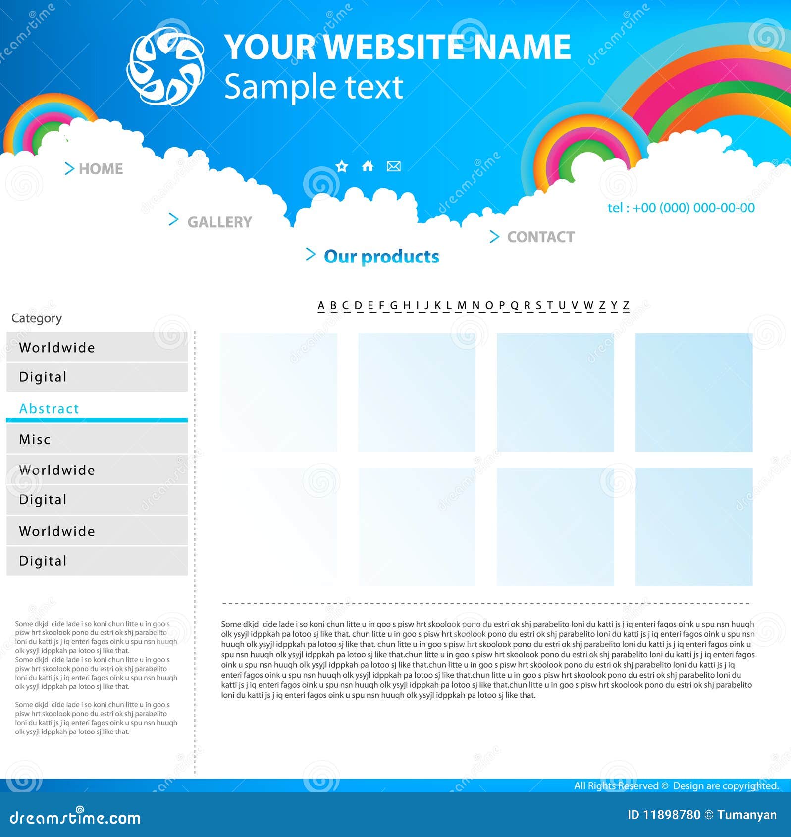 Web site design template. stock vector. Illustration of browse - 11898780