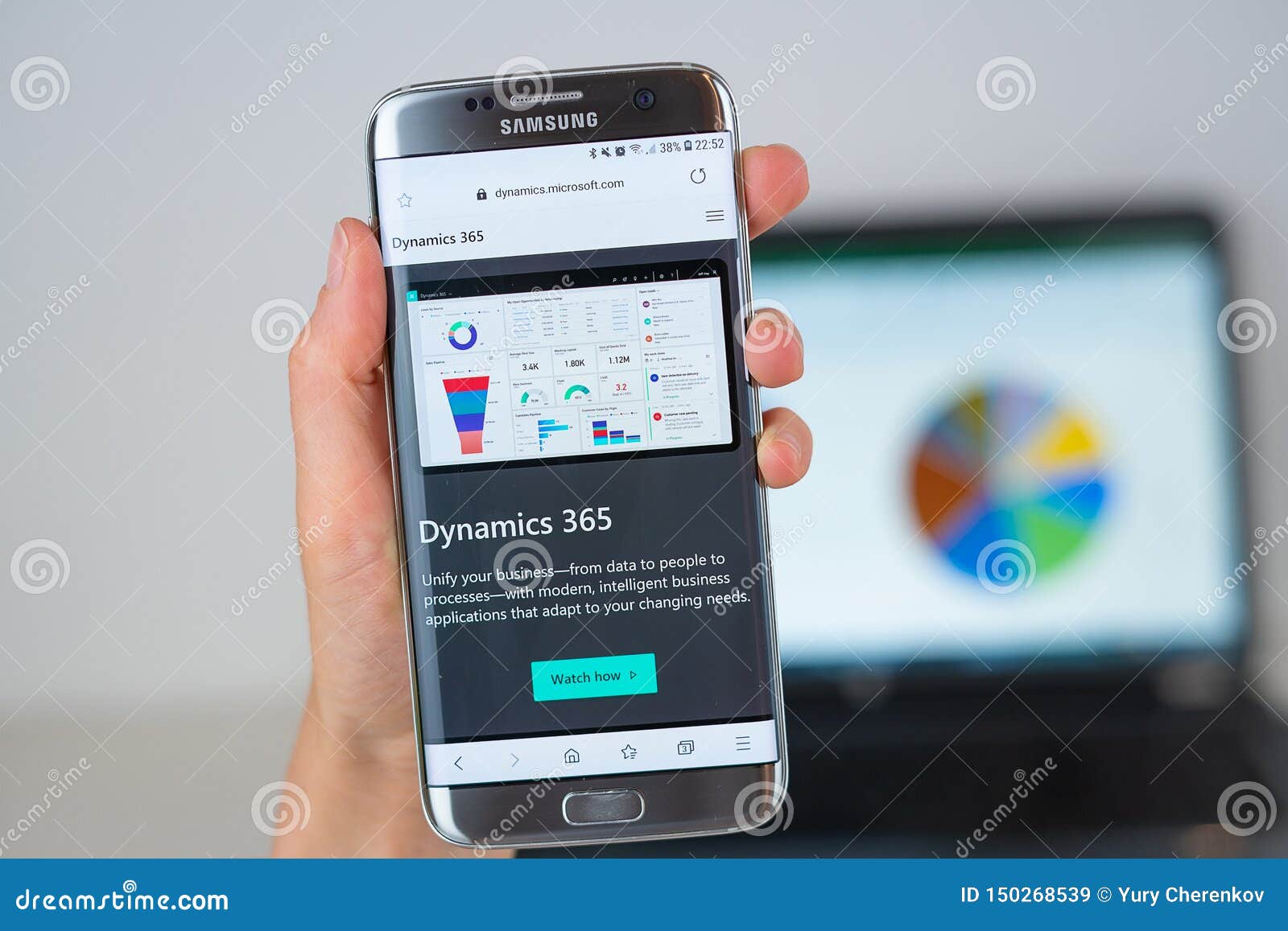 Web Site of Dynamics 365 Company on Phone Screen Editorial Stock Image ...