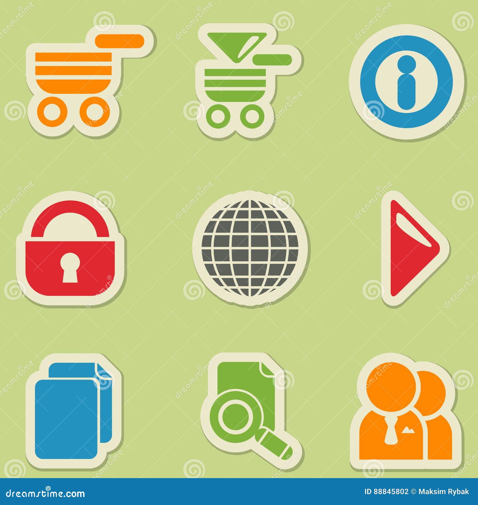 Web site icon set stock illustration. Illustration of site - 88845802