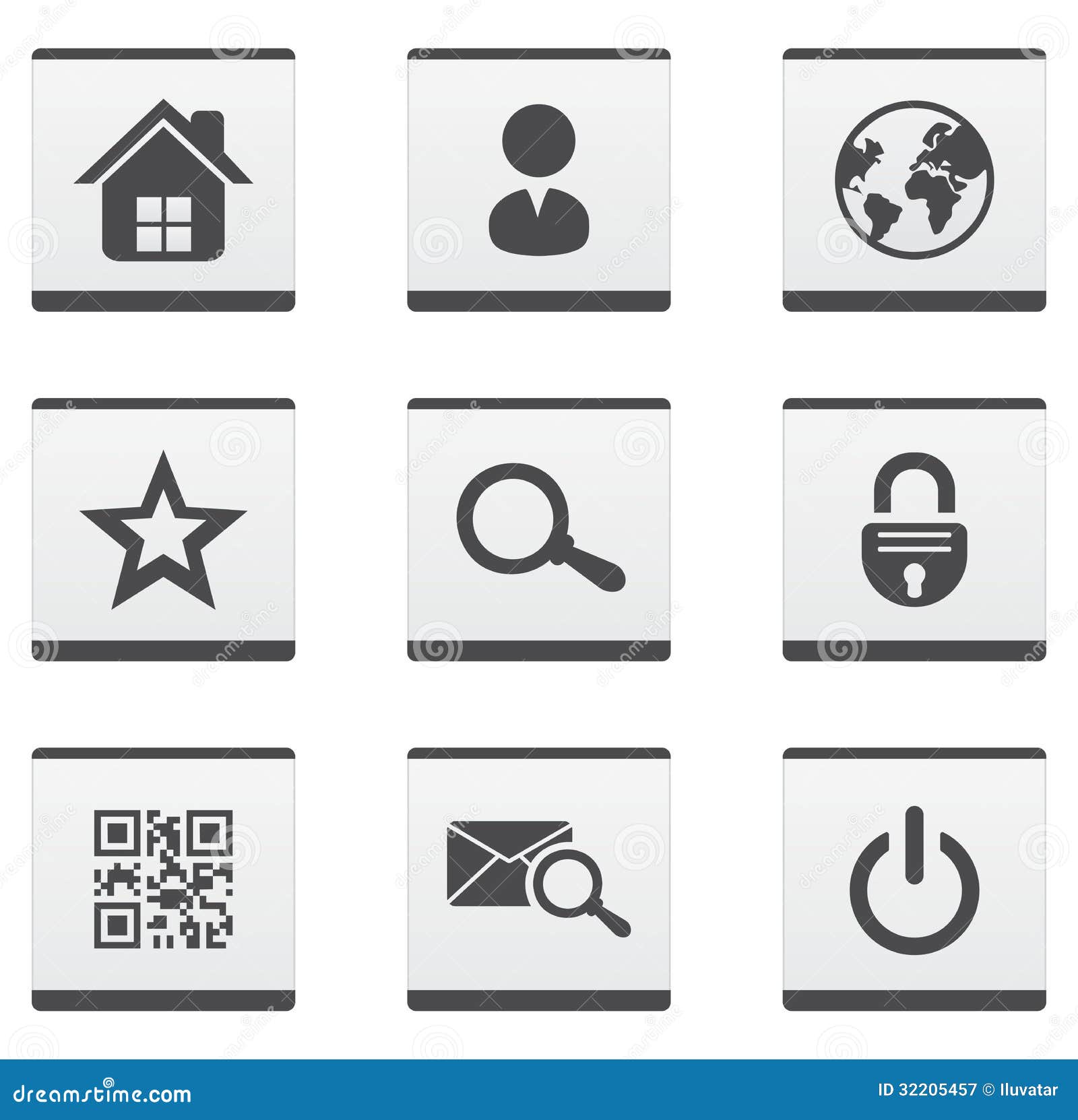 Web site icons set stock vector. Illustration of button - 32205457