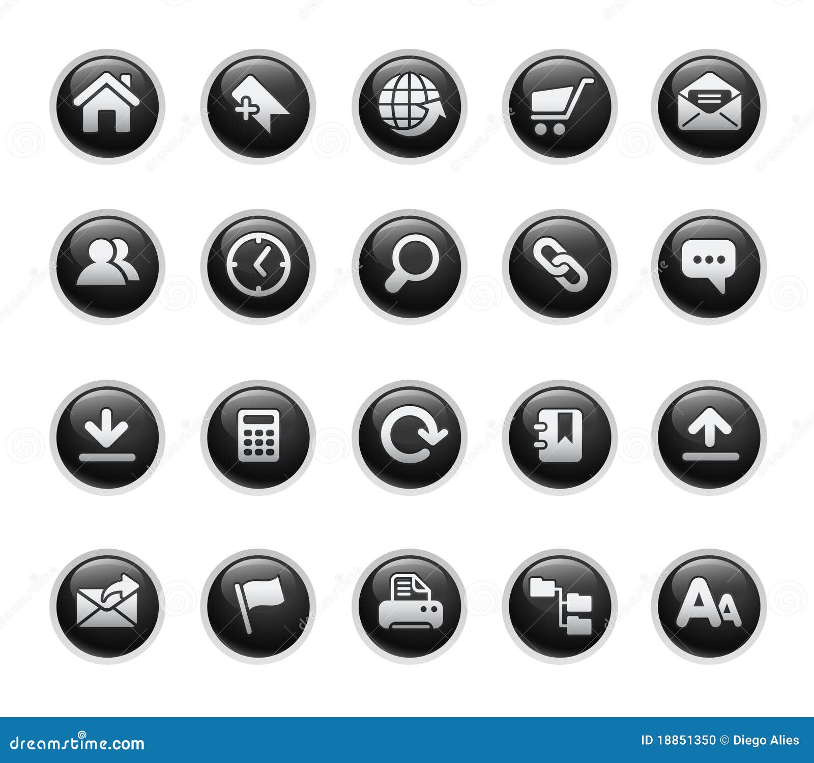 Web Site & Internet // Black Label Series Stock Vector - Illustration ...