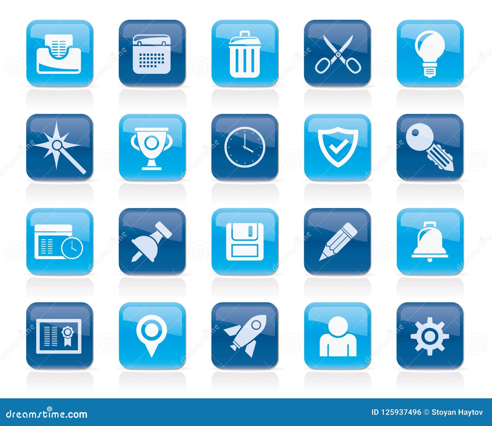 Web Site and Internet Interface Icons Stock Vector - Illustration of ...
