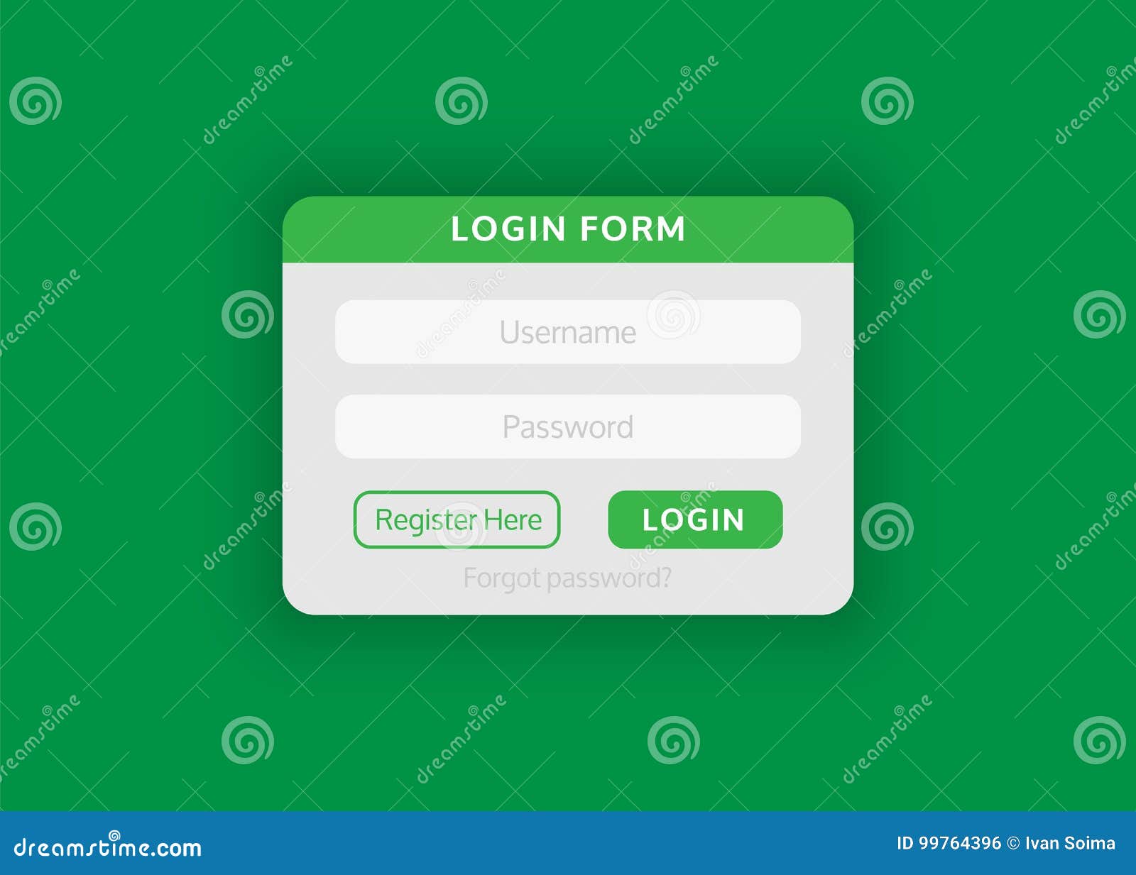 Web Site Login Form. Vector Illustration for Your Projects. Stock ...