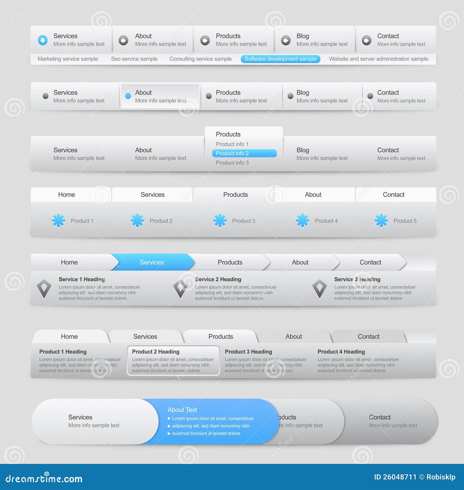 Web Site Menu Navigation stock vector. Illustration of layout - 26048711