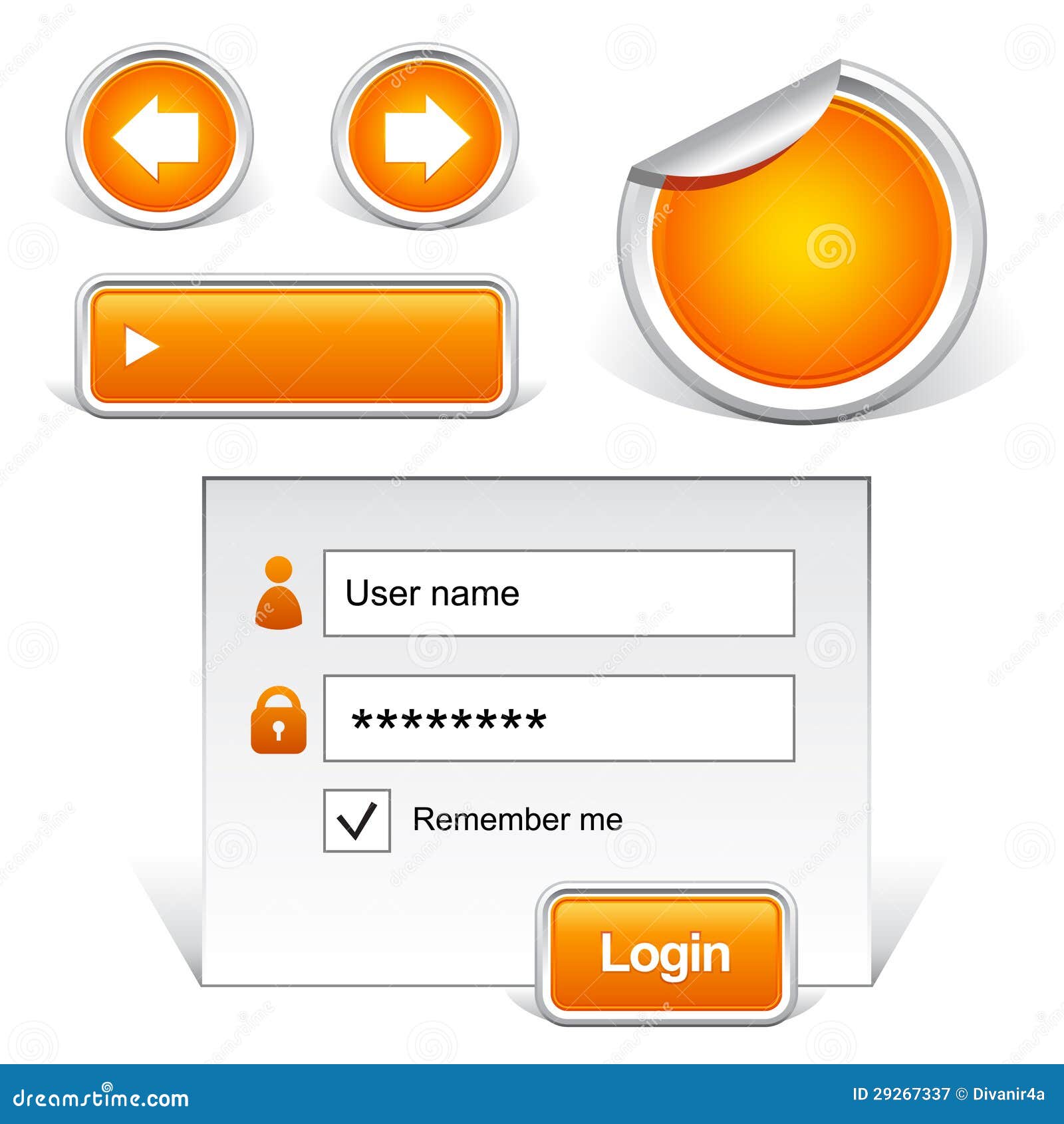 Web Site Navigation Buttons Stock Illustration - Illustration of ...